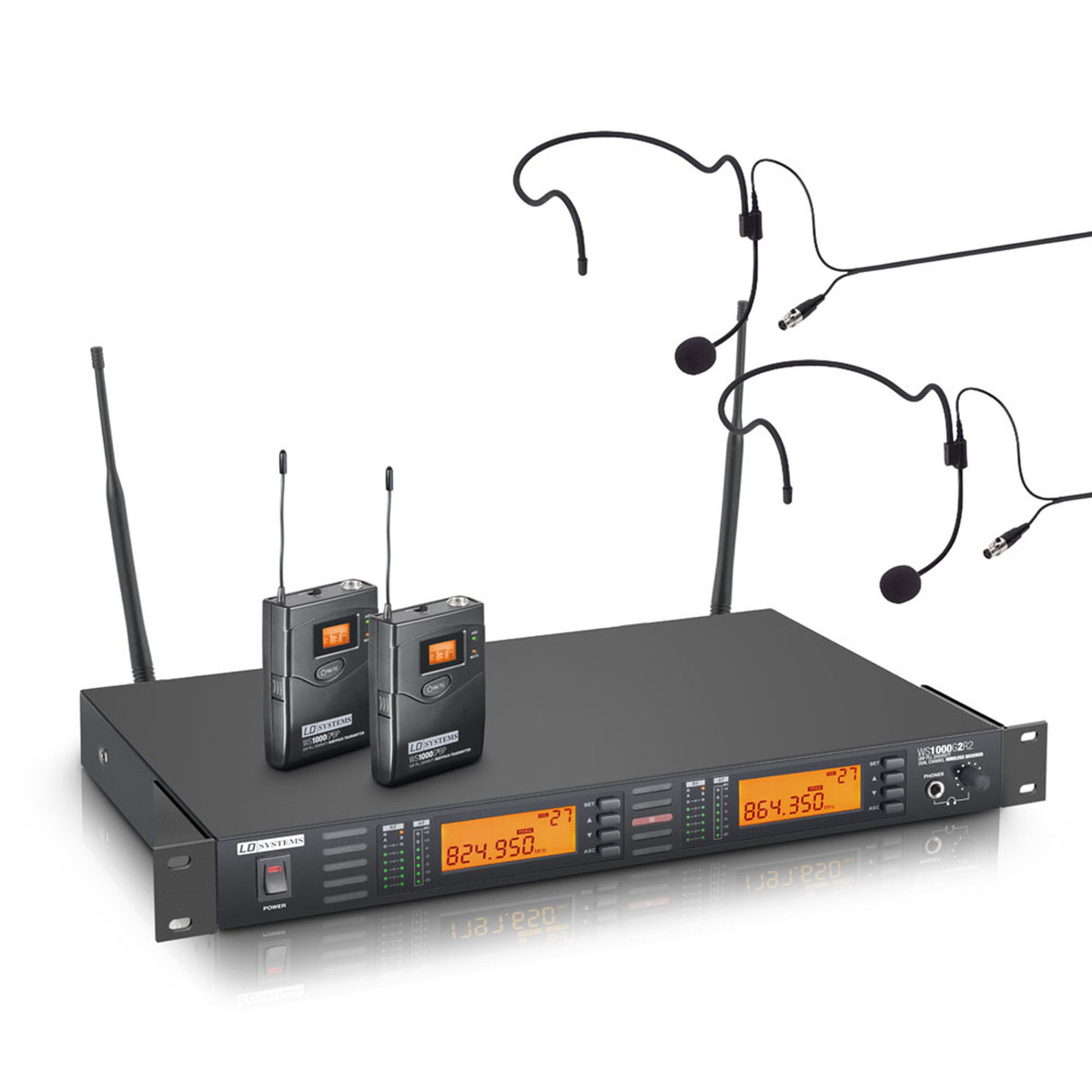 LD Systems Wireless Microphone System with Belt Packs and Headsets at Gear4music