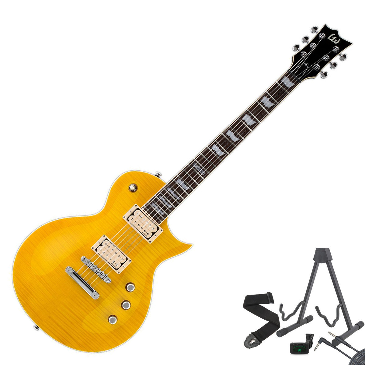 DISC ESP LTD EC-401VF Electric Guitar, Lemon Drop + Free Gifts | Gear4music
