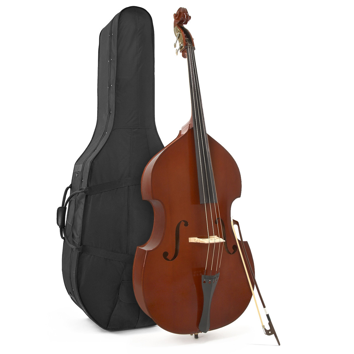 Deluxe 3/4 Solid Top Double Bass + Case by Gear4music - Nearly New at ...