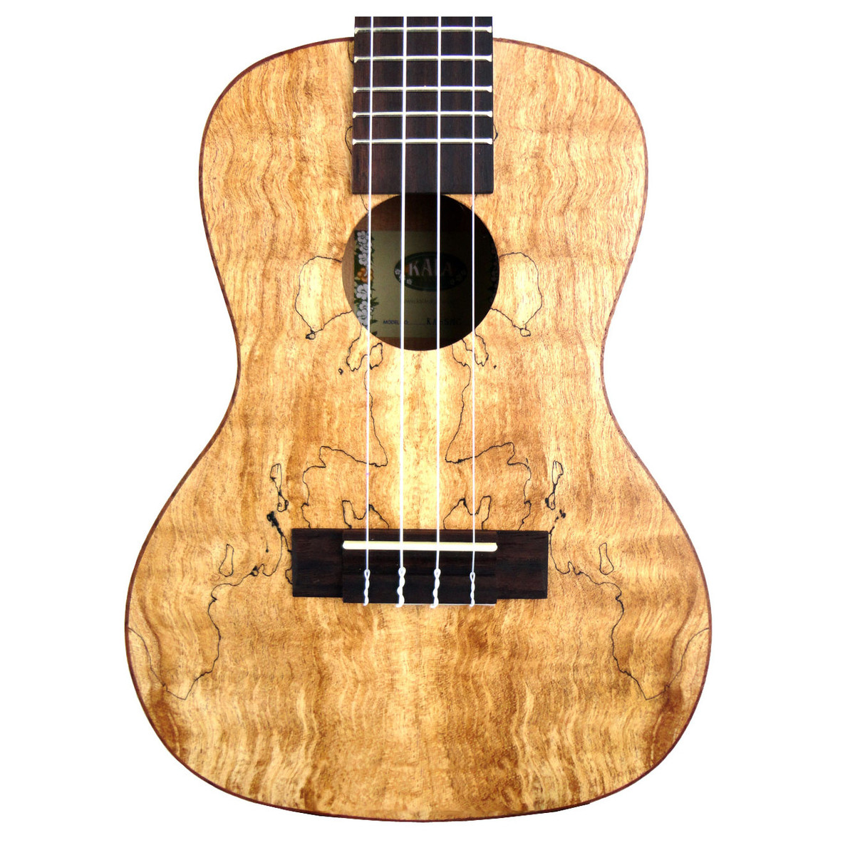 DISC Kala KA-SMC Spalted Maple Concert Ukulele, Natural Satin at Gear4music