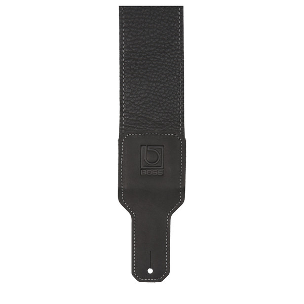 Boss 3" Black Premium Leather Guitar Strap at Gear4music