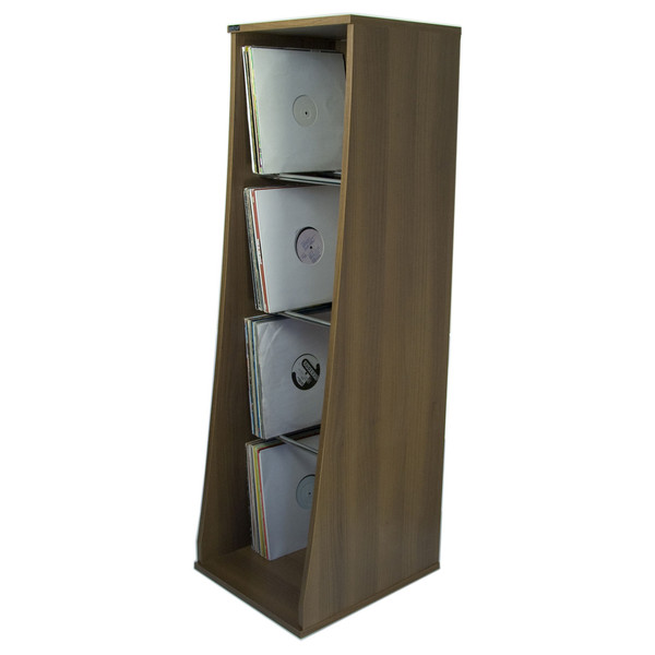 OFFILINE Sefour Vinyl Storage Unit for 500 Records, Tobacco Walnut at ...
