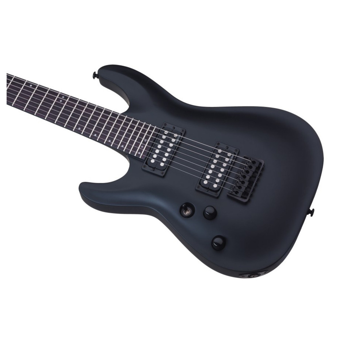 DISC Schecter Stealth C-7 Left Handed Electric Guitar, Satin Black at ...