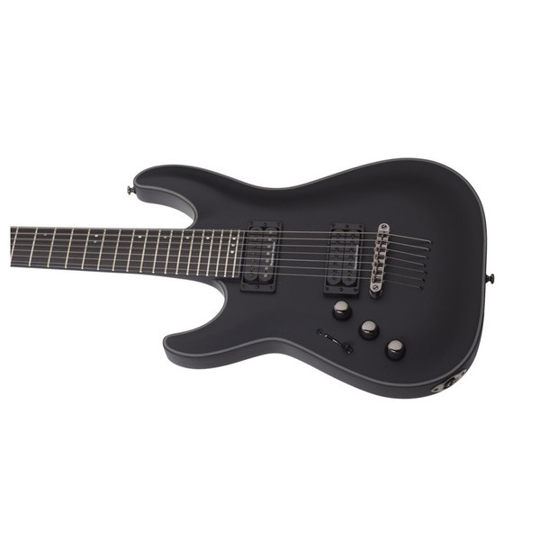 Schecter Blackjack SLS C-7 P Left Handed Guitar, Satin Black at Gear4music