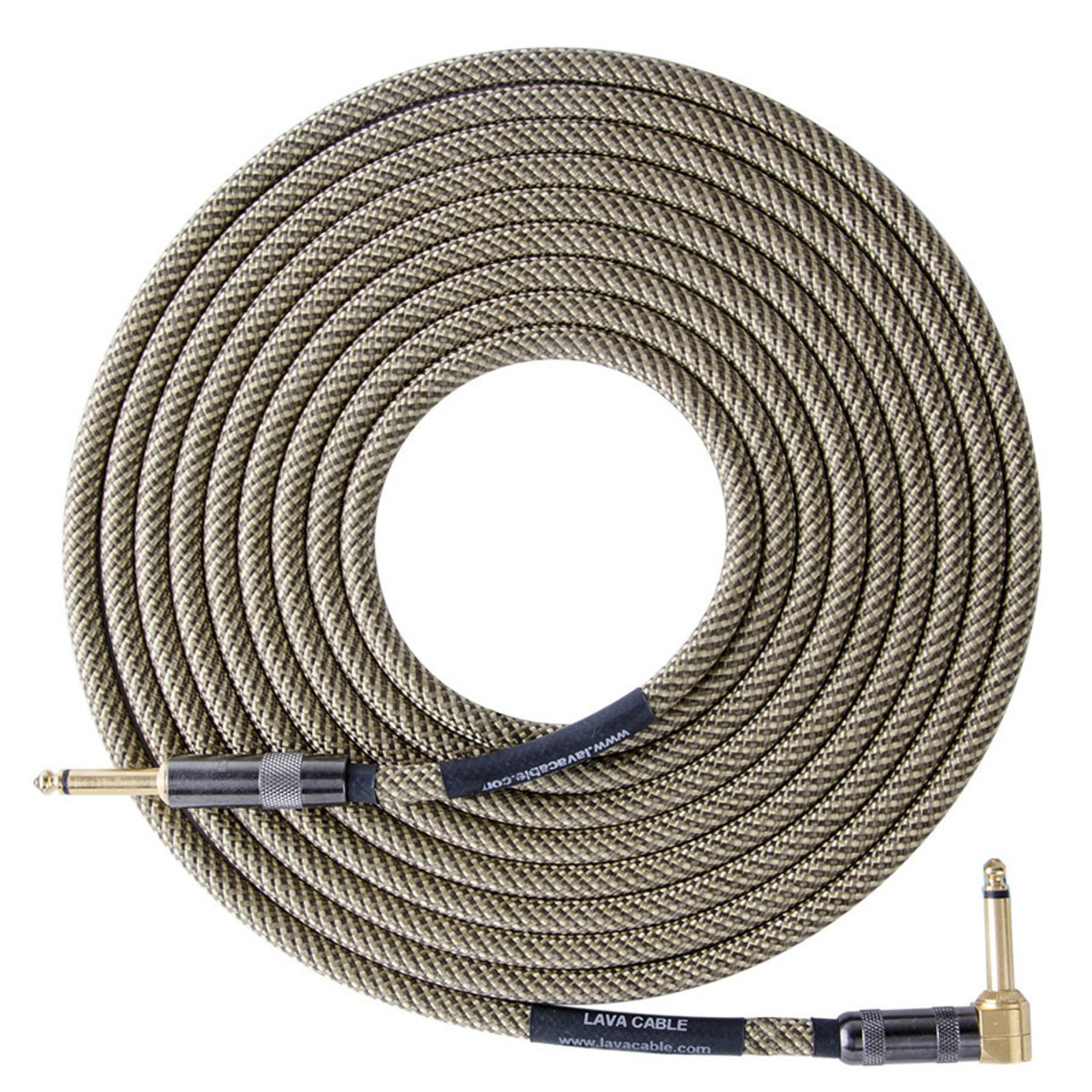Lava Cable ELC Vintage Tweed Silent Angled Instrument Cable 30ft at ...