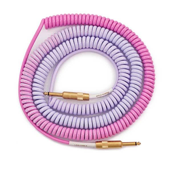 Lava Cable Morph Coil Instrument Cable 25ft, Purple to Blue at Gear4music