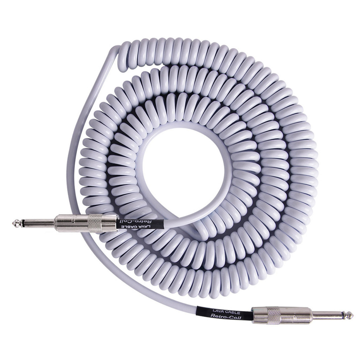 Lava Cable Retro Coil Instrument Cable 20ft, White at Gear4music