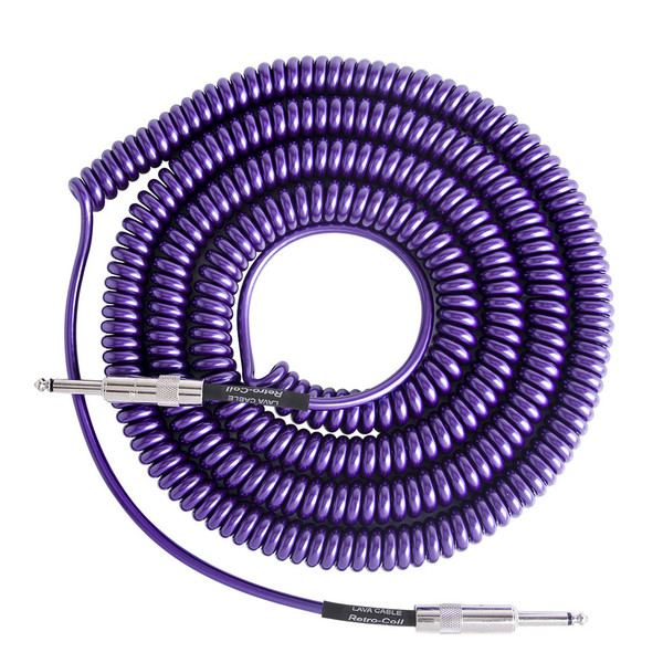 Lava Cable Retro Coil Instrument Cable 20ft, Metallic Purple at Gear4music