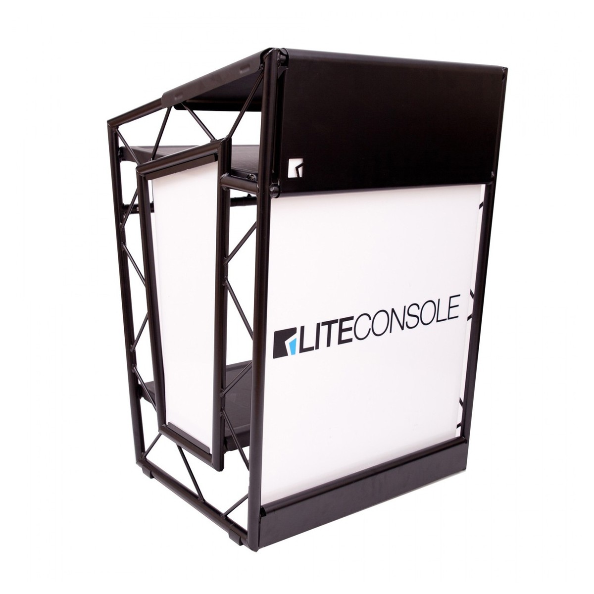 DISC LiteConsole GO! Portable Aluminium Booth, Black at Gear4music