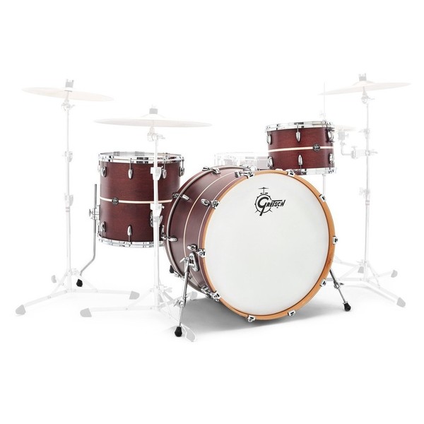 DISC Gretsch Renown Maple 22'' 3 Pc Euro Shell Pack, Walnut w/ Pearl at ...