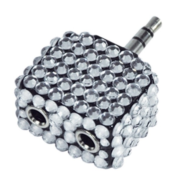 DISC Electrovision Stereo Plug To Stereo Sockets Adaptor, Crystal at ...