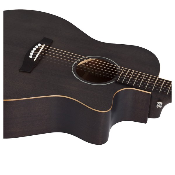 DISC Schecter Deluxe Acoustic, Satin See Thru Black na Gear4Music.com