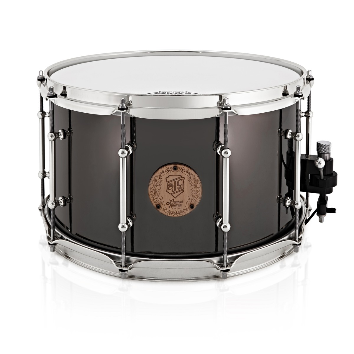 SJC Drums LTD ED Black Nickel over Steel 14x8 Snare Drum, Chrome HW ...