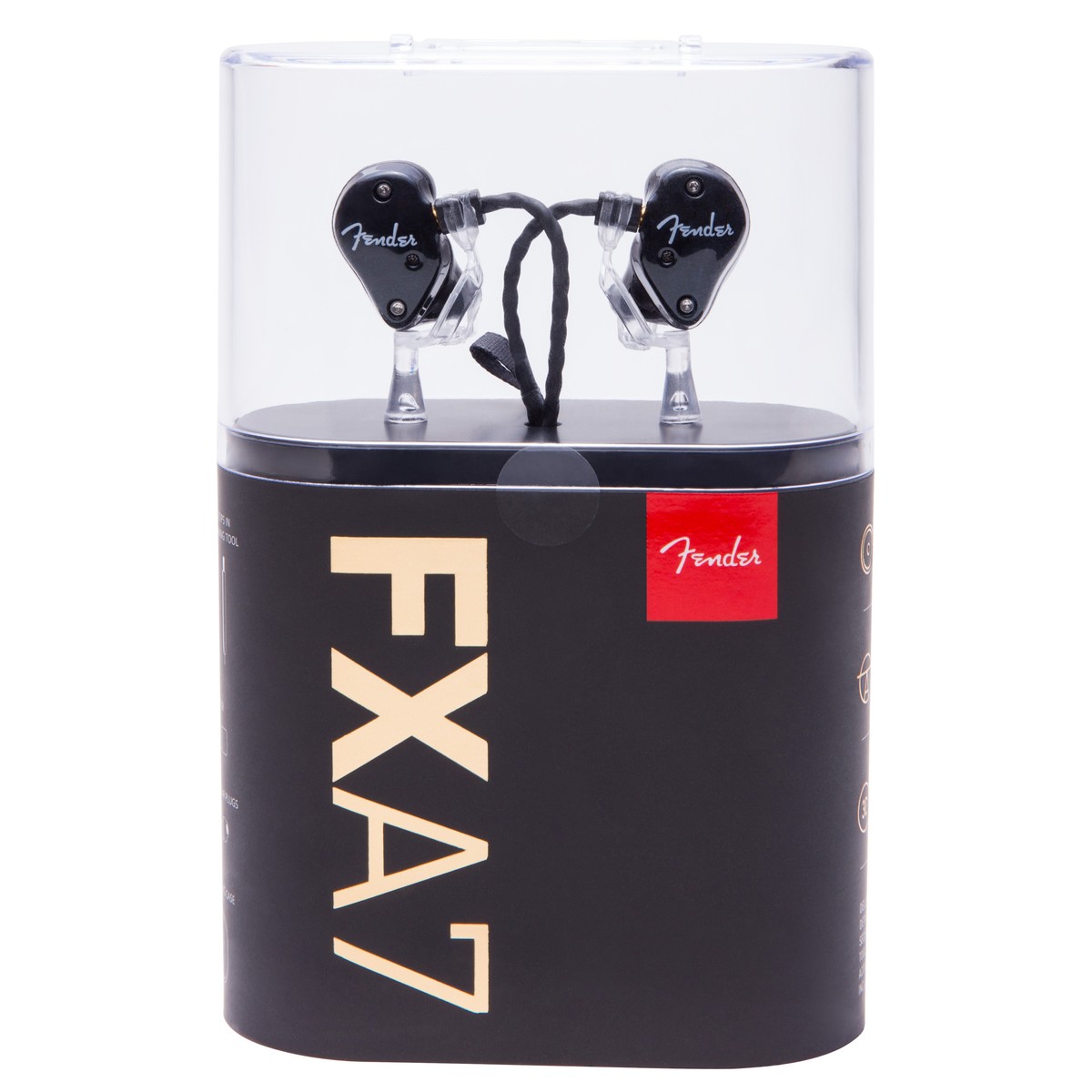DISC Fender FXA7 Pro In-Ear Monitors, Metallic Black at Gear4music