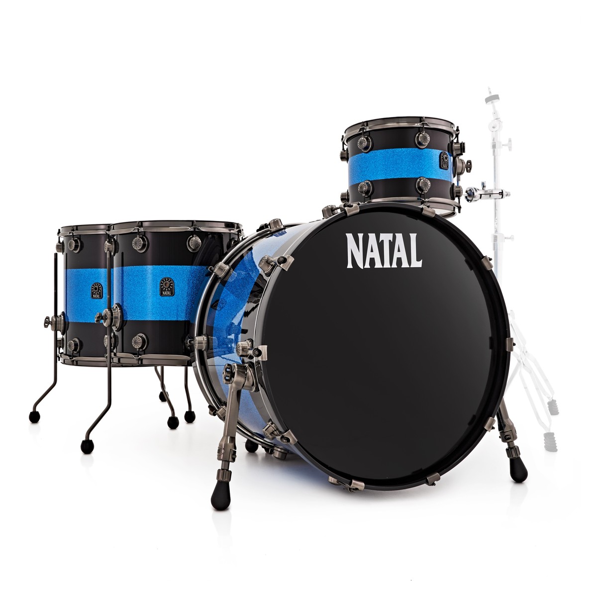 DISC Natal originales 4pc Maple 22" Shell Pk, Blk w / Blue Sprkl ...