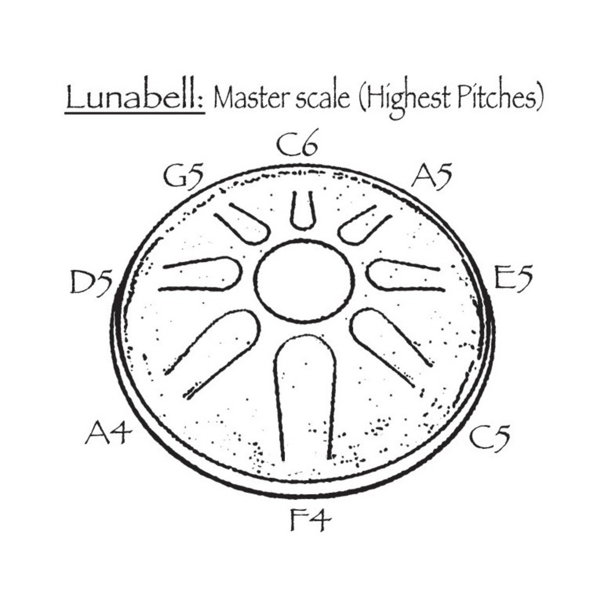 DISC Idiopan Lunabell 8'' Tunable Steel Tongue Drum, Dark Cherry ...