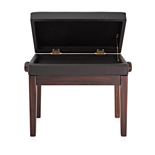 Deluxe Piano Stool with Storage by Gear4music, RW at Gear4music