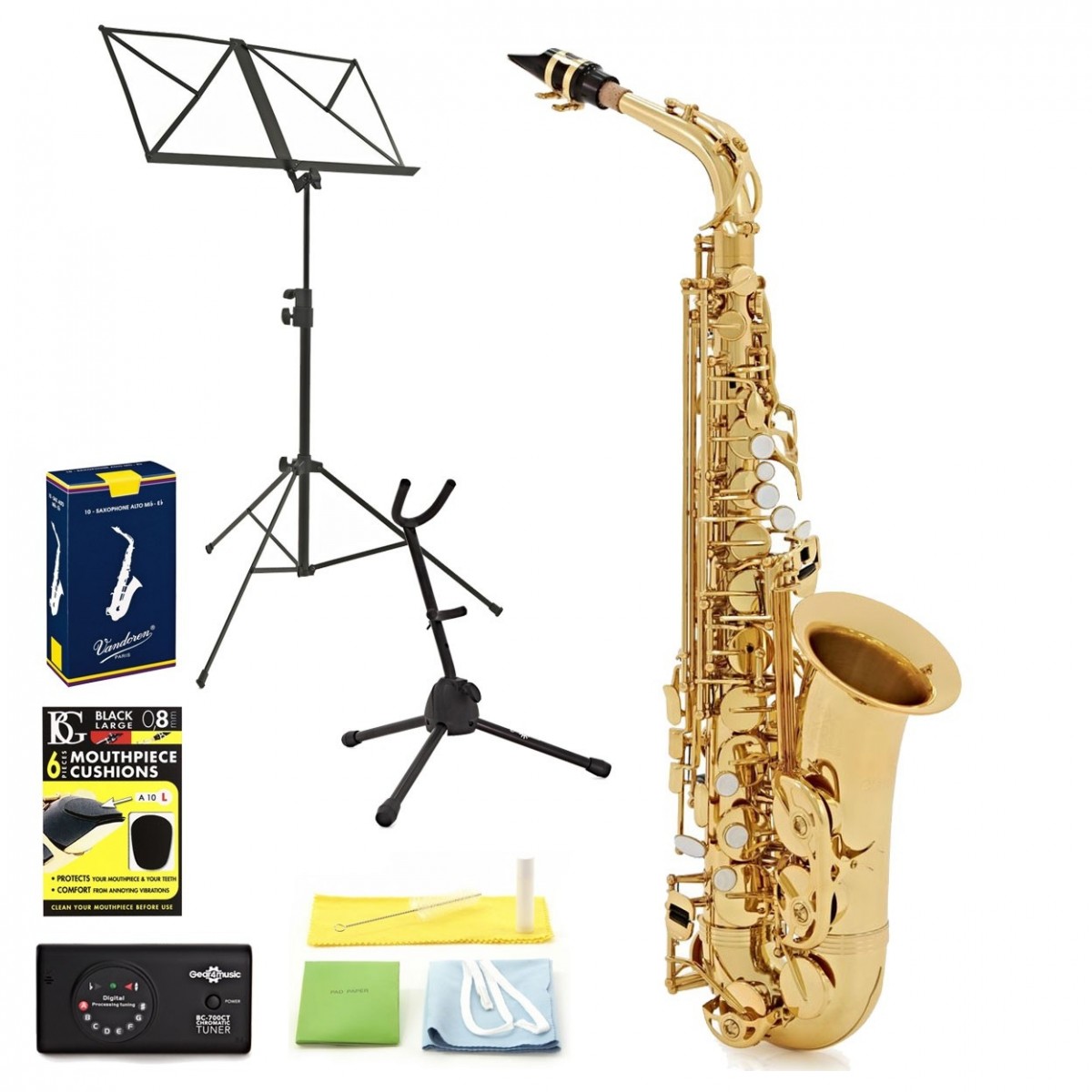 DISC Trevor James Classic II Alto Saxophone Beginner's Pack, Gold ...