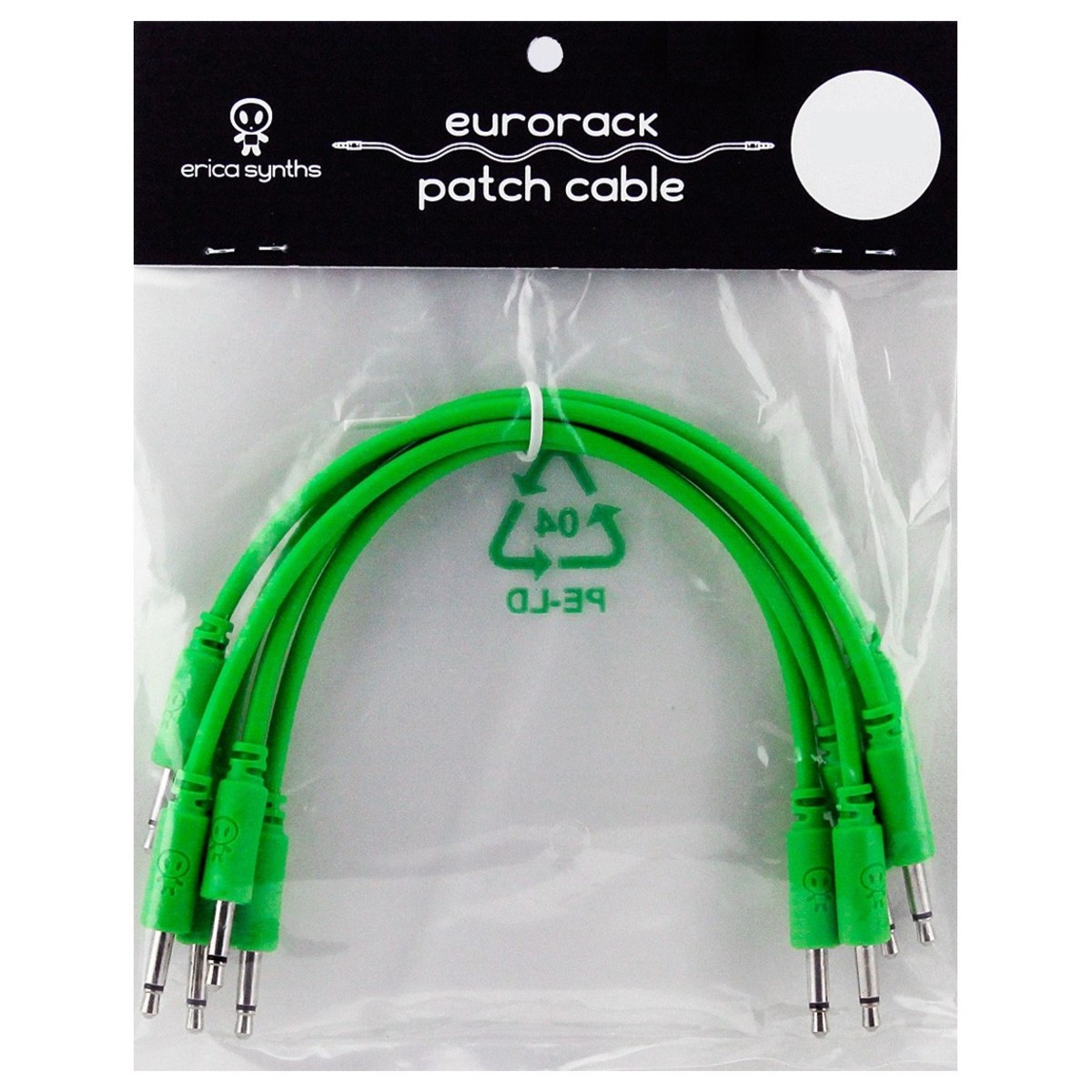 Erica Synths Eurorack Patch Cables 30cm 5 pieces Green at Gear4music