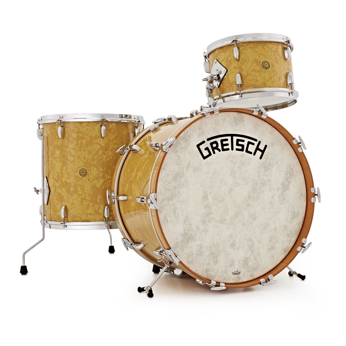DISC Gretsch USA Broadkaster 22" 3pc Shell Pack, Antique Pearl | Gear4music