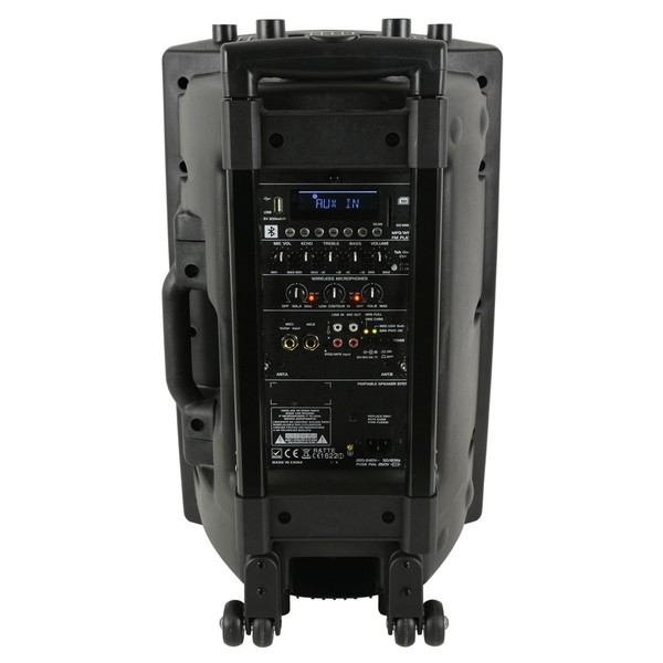QTX QX15PA-Plus 15'' PA Speaker With Wireless Microphones at Gear4music
