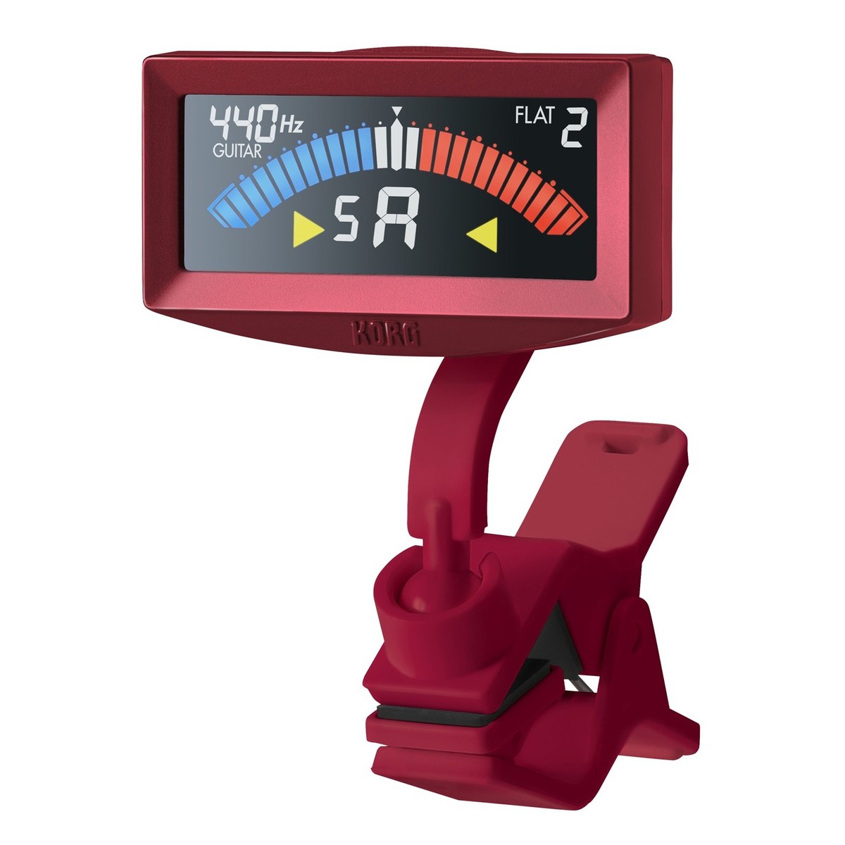 Korg PitchCrow-G Clip On Tuner, Metallic Red at Gear4music
