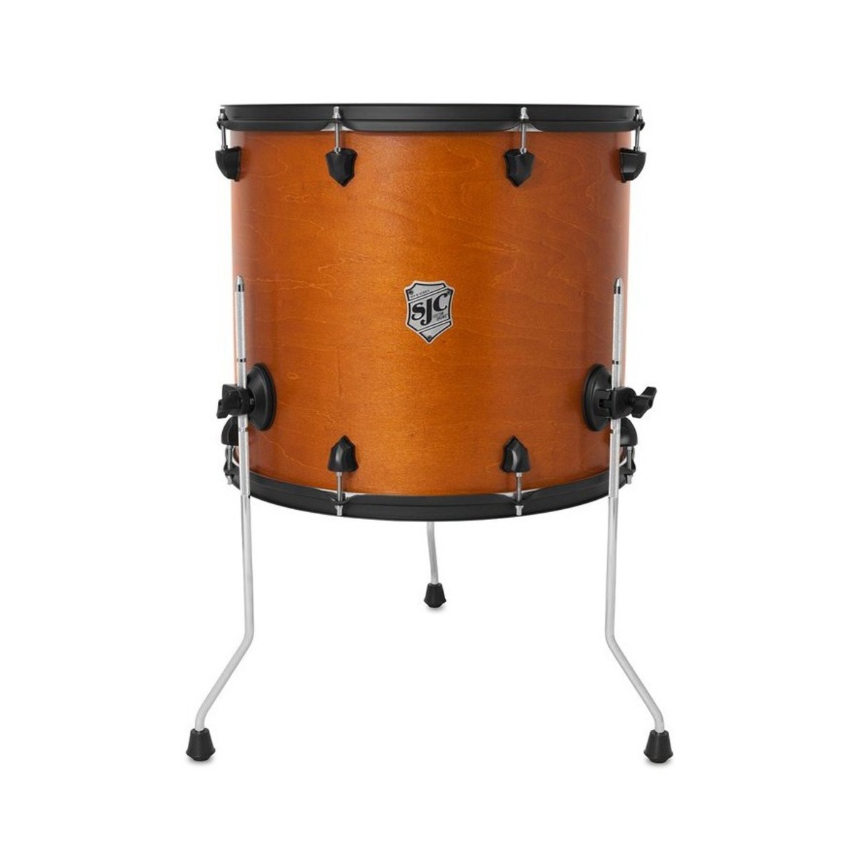 DISC SJC Drums Tom de piso 18'' x 16'', ocre dorado con HW negro ...