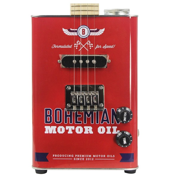 Bohemian Oil Can Ukulele, Motor Oil at Gear4music