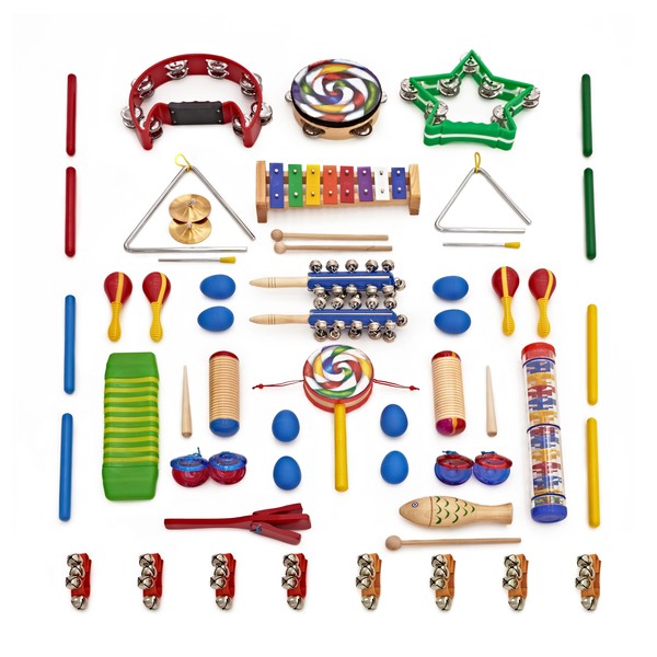 32pc KS1 Rainbow Classroom Percussion Set by Gear4music at Gear4music