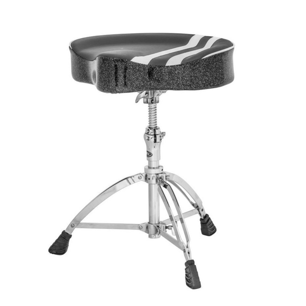 DISC Mapex T756B Stool Saddle Top, Threaded Base, Black White Stripe ...