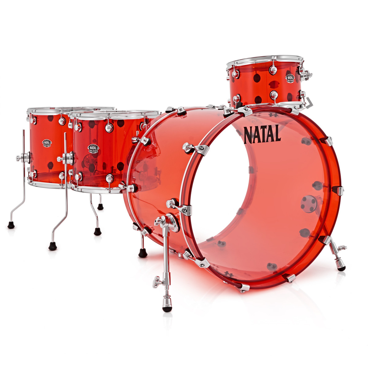 Natal Arcadia Kit de 4 Cascos, Acrílico en Rojo Transparente ...