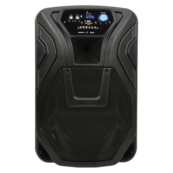QTX Busker 12 PA with VHF Mics, Media Player & Bluetooth at Gear4music