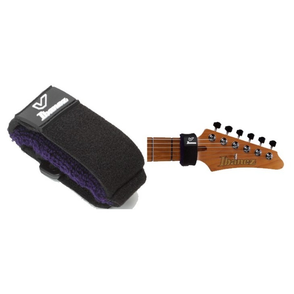DISC Ibanez IFW10 Fret Mute, Black/Jewel Blue at Gear4music