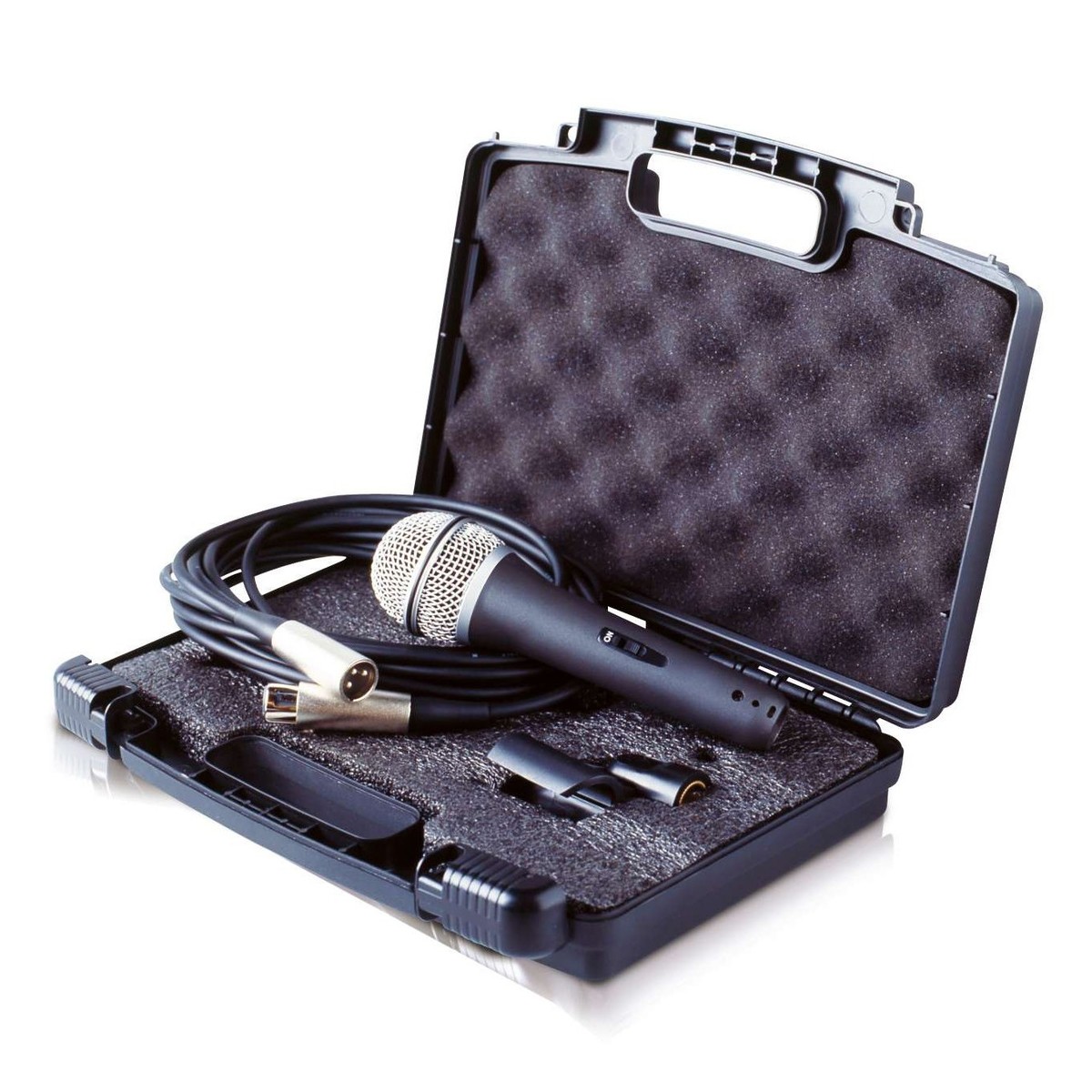 DISC Ashton DM100C Dynamic Microphone, XLR-XLR, Black at Gear4music