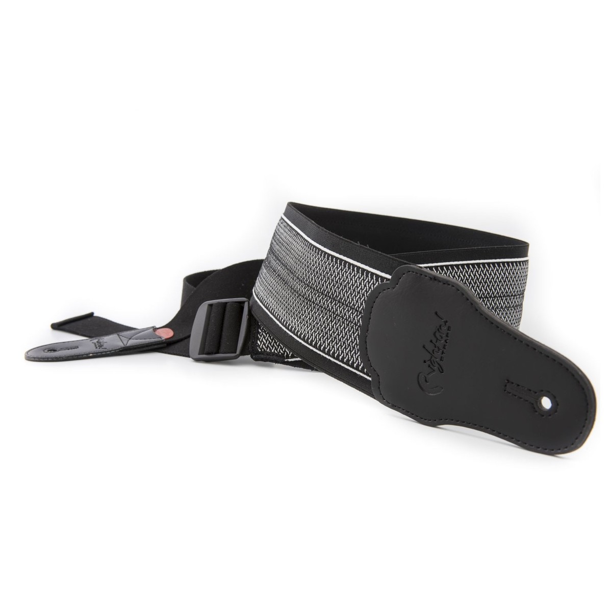RightOn Straps Bassman B-Elastic-Spring Guitar Strap, Black | Gear4music