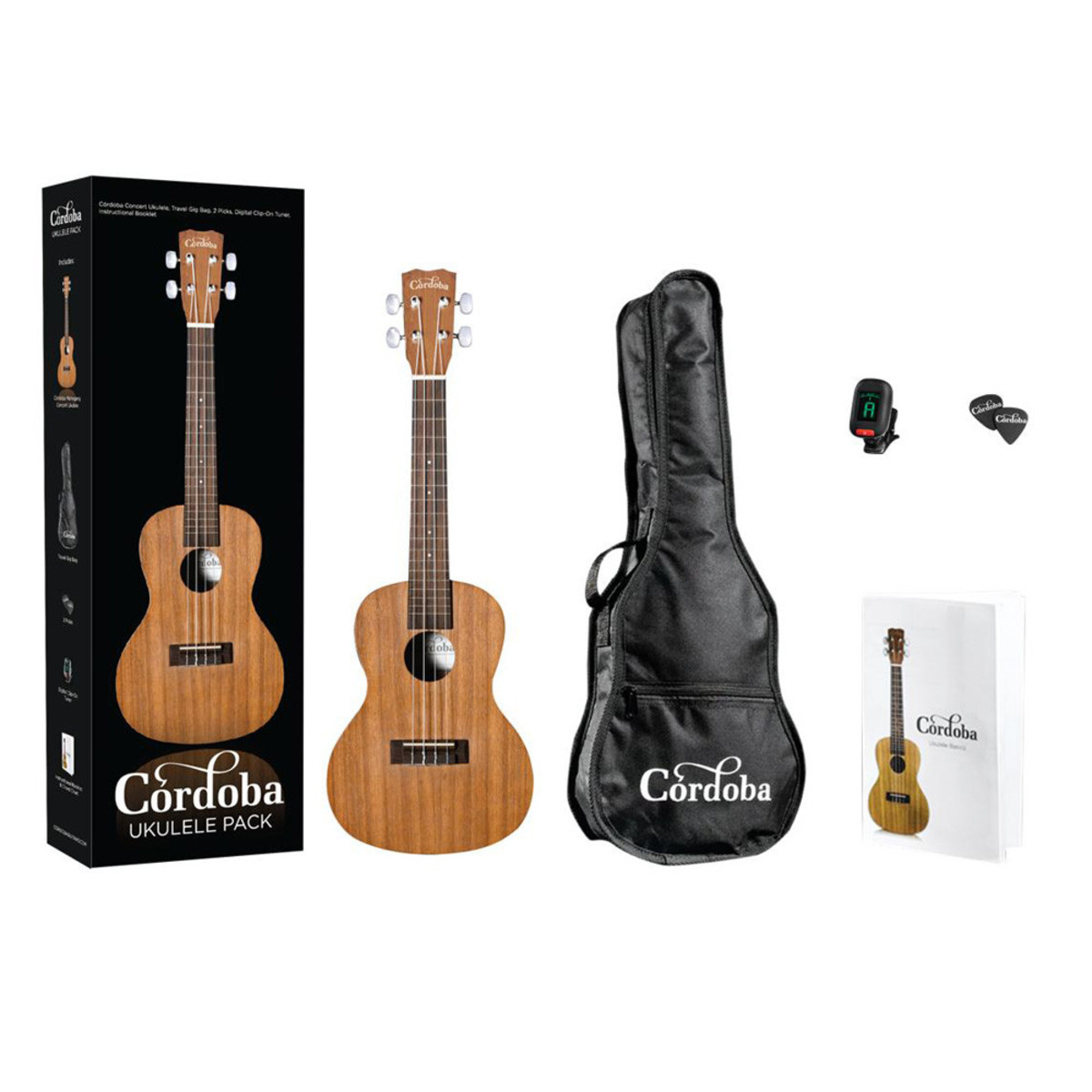 Cordoba UP100 Ukulele da concerto - pacchetto completo - Quasi nuovo ...
