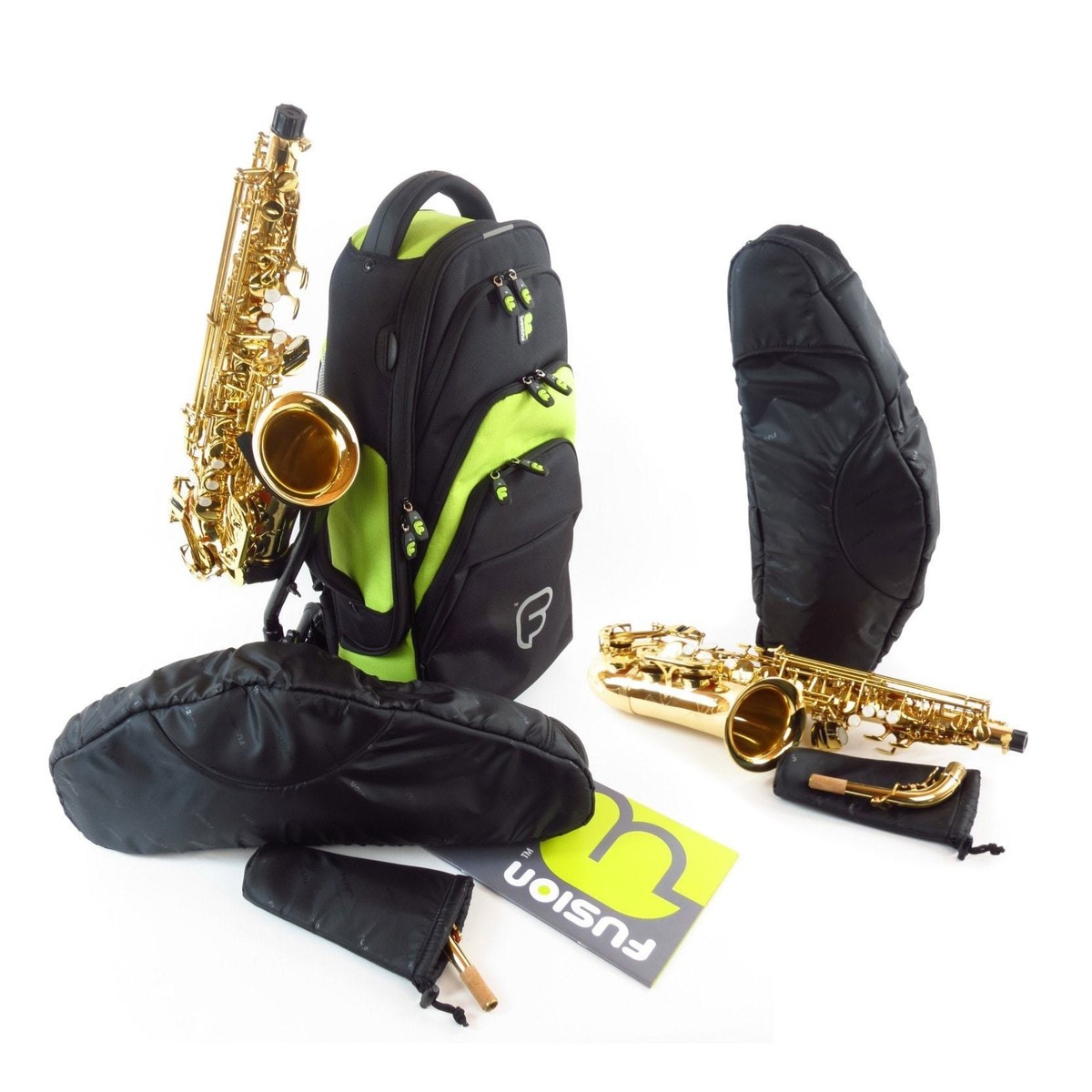 OFFLINE Fusion Premium Alto Sax Gig Bag, Black and Blue at Gear4music