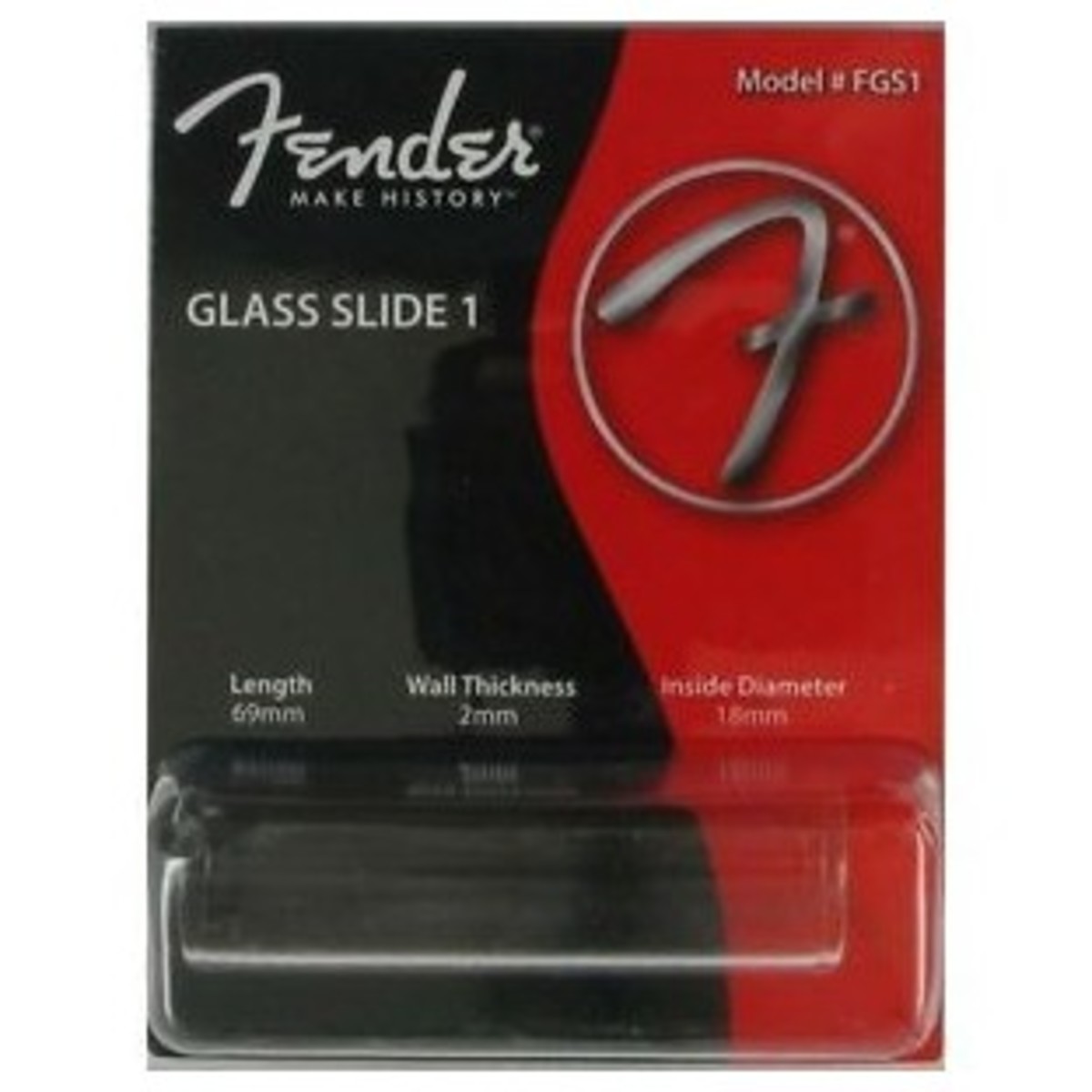 Fender Glass Slide 1, Standard Medium (69 mm) - Slide aus Glas | Gear4music