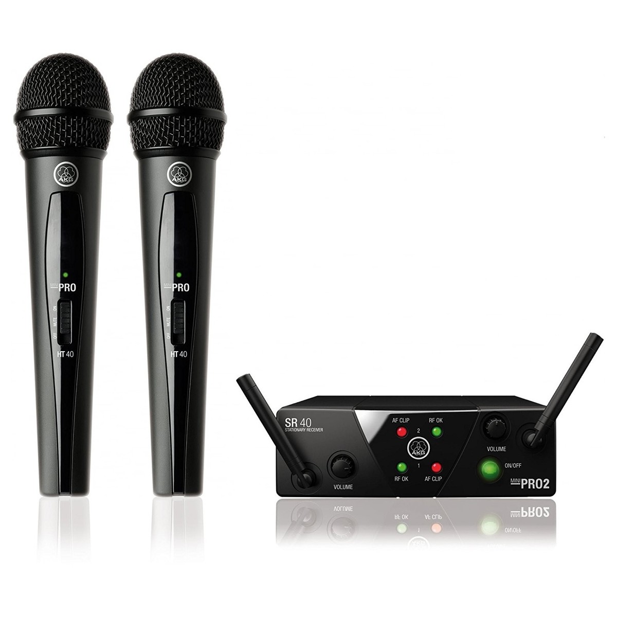 AKG WMS40 Mini Dual Wireless Vocal Microphone System - Box Opened at ...