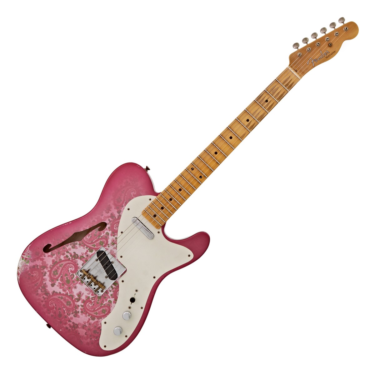 DISC Fender Custom Shop Relic 50s Thinline Tele, Pink Paisley # R17960 ...