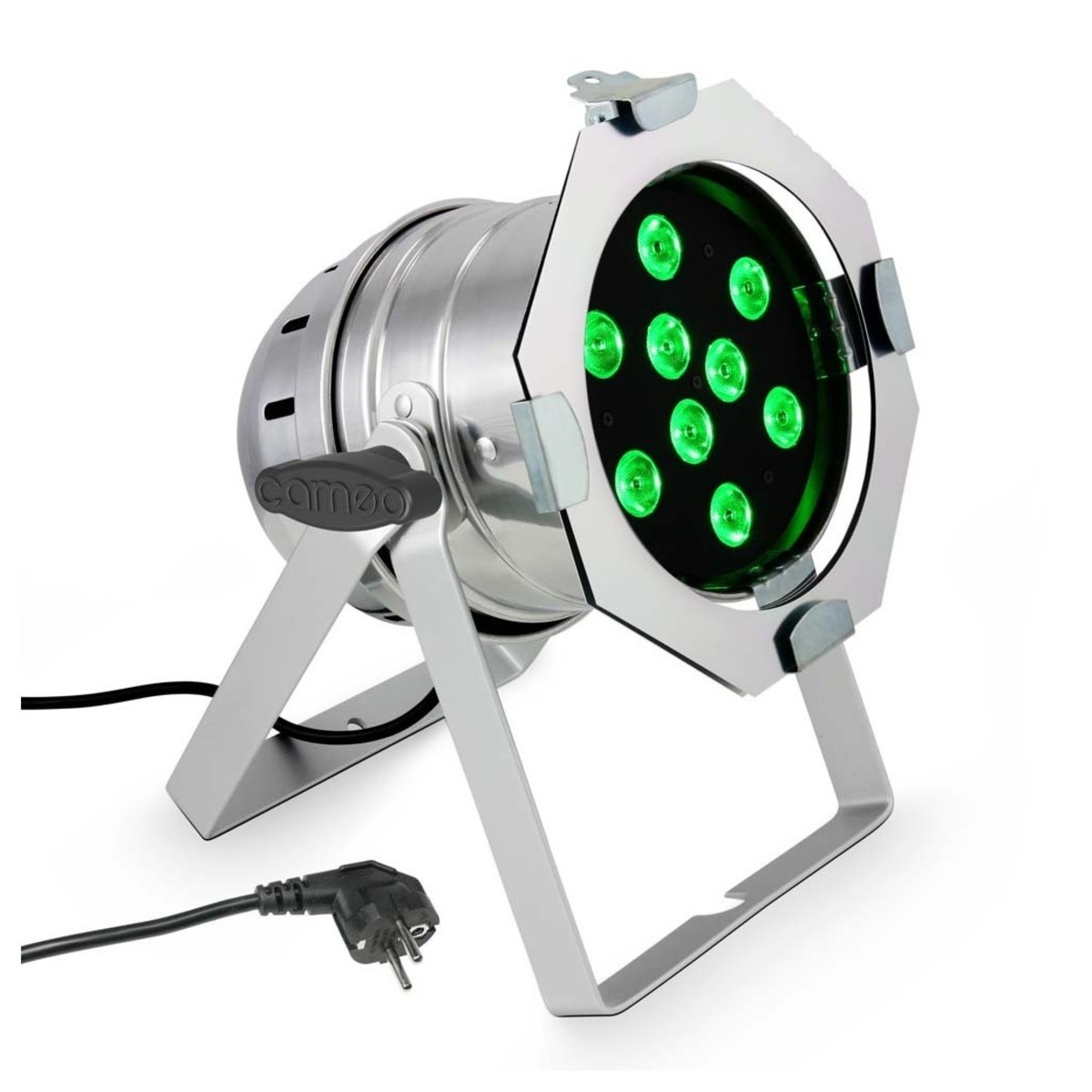 DISC Cameo 9 x 3W Par 56 Can, RGB LED Par Can, Silver | Gear4music