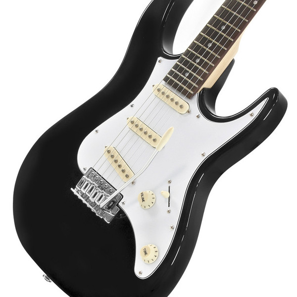 Black Knight CST-10 Electric Guitar, Black at Gear4music