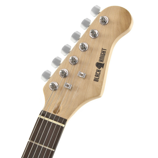 Black Knight CST-10 Electric Guitar, Black at Gear4music