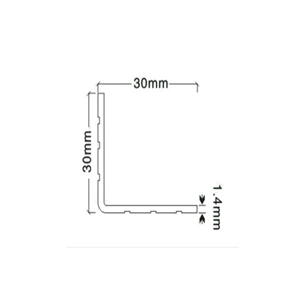 Aluminium Corner Edging by Gear4music, 1m at Gear4music
