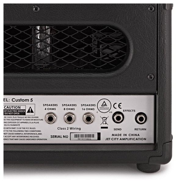 Jet City Custom 5W Valve Head, White Panel - Nearly New at Gear4music