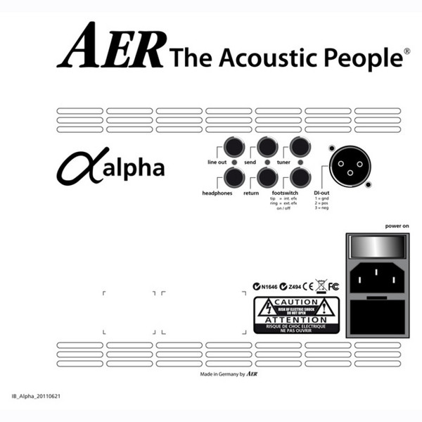 AER Alpha Acoustic Guitar Amp - Nearly New at Gear4music
