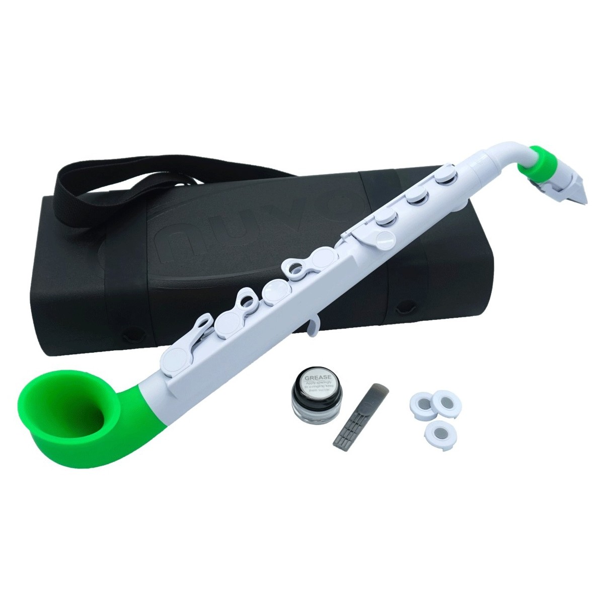 Nuvo jSax, White with Green Trim - Nearly New at Gear4music