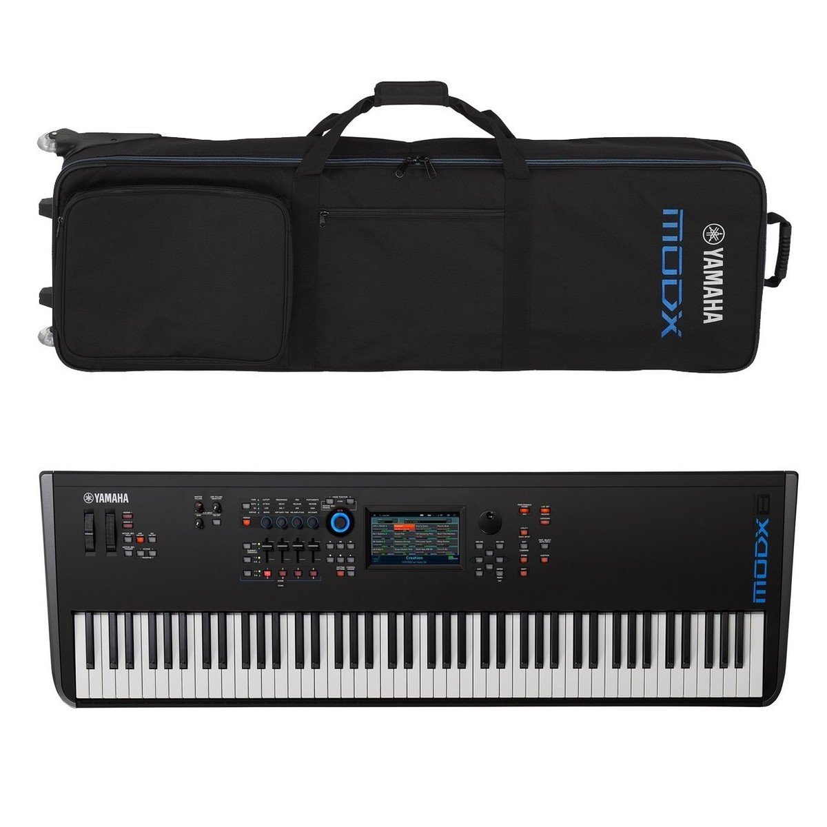 DISC Yamaha MODX8 Synthesizer Keyboard with Soft Case at Gear4music