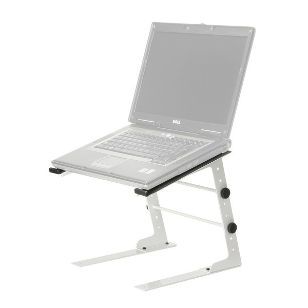 DISC Adam Hall Laptop Stand with Clamps, White at Gear4music