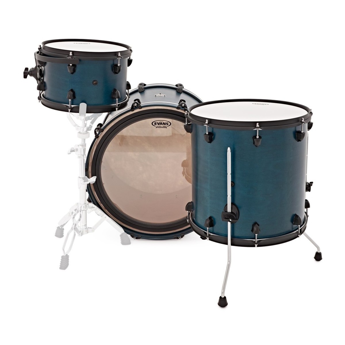 DISC SJC Drums Tour 22'' 3 Piece Shell Pack, Blue/Black HW - Pedal ...